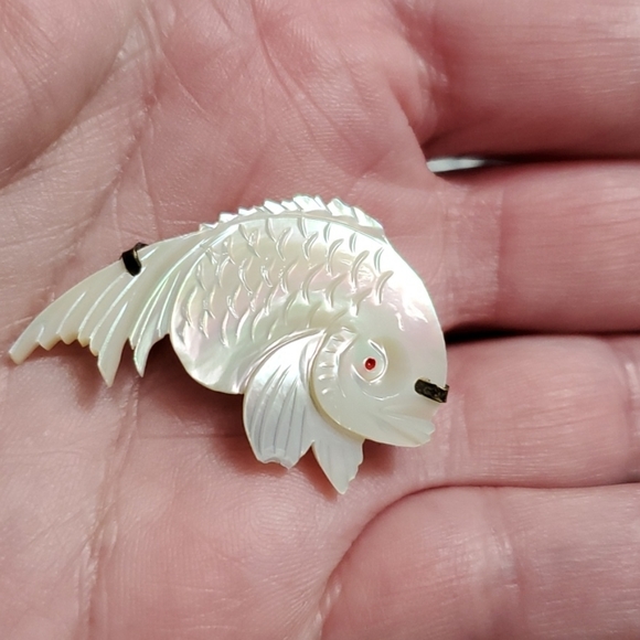 Jewelry | Final Sale Vintage Mother Of Pearl Fish Brooch | Poshmark